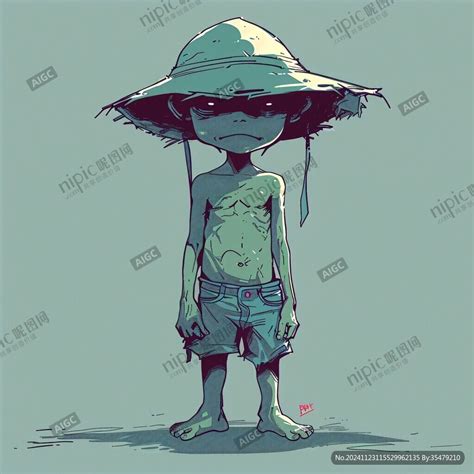 Ai创作图q版水族男孩 Q版黎族男孩 Q版佤族男孩 Q版野人 小野人男孩 Q版渔民 Q版傣族男生 僵尸小弟 僵小弟 插画阳光男孩 Q版小男孩