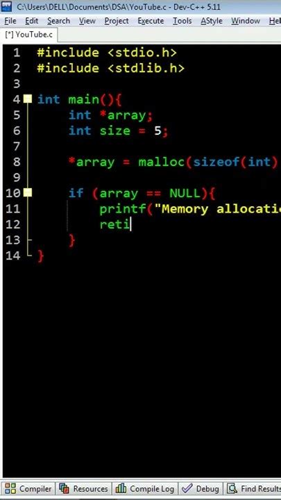 Deletion Of An Element From An Array Using C Dsa Shorts C Coding