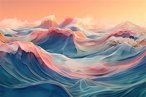 Premium Ai Image Abstract Colorful Waves Flows