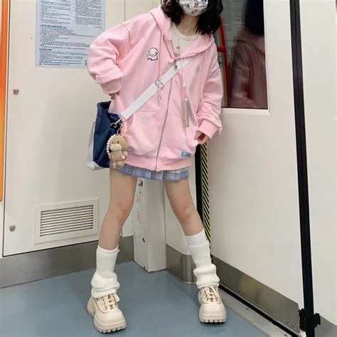 ใหม่ เสื้อกันหนาวมีฮู้ดผู้หญิง เสื้อคลุมแขนยาว มีซิป ผ้าสำลี เนื้อผ้า