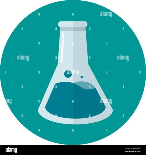 Flask Chemistry Glass Icon Stock Vector Images Alamy