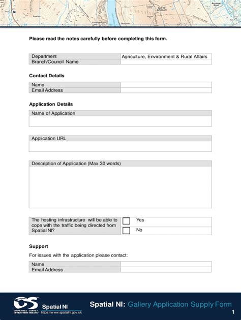 Fillable Online Spatial Ni Gallery Application Supply Form Spatial Ni Gallery Application