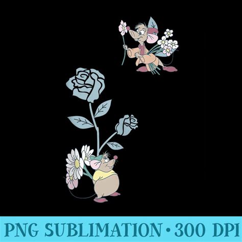 Disney Cinderella Jaq And Gus Flower Poster Sublimation Te Inspire Uplift