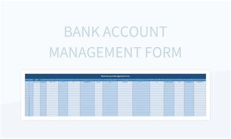 Free Bank Account Templates For Google Sheets And Microsoft Excel Slidesdocs