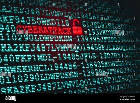 Illustration Concept Of Pc Screen Hack With Cyberattack Word Cyber Security Concept Future