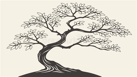 Old Gnarled Tree Wisdom Resilience Ancient Nature Vector Design Generative Ai Stock Vector