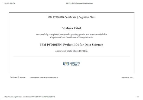 Vishwa Patel On Linkedin Successfully Completed The Course Of Data Science