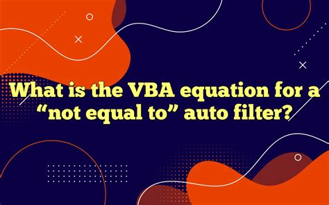 Ms Access Vba Not Equal At Joyce Brown Blog