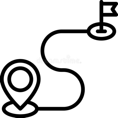 Route With Flag Icon Location Map And Navigation Vector Stock Vector Illustration Of Flag