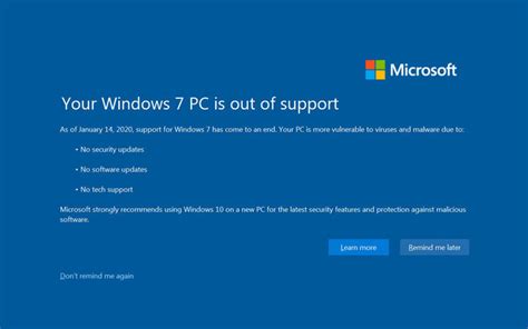 windows 7 support ends today upgrade to something supported soon omg