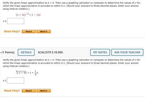 solved verify the given linear approximation at a 0 then