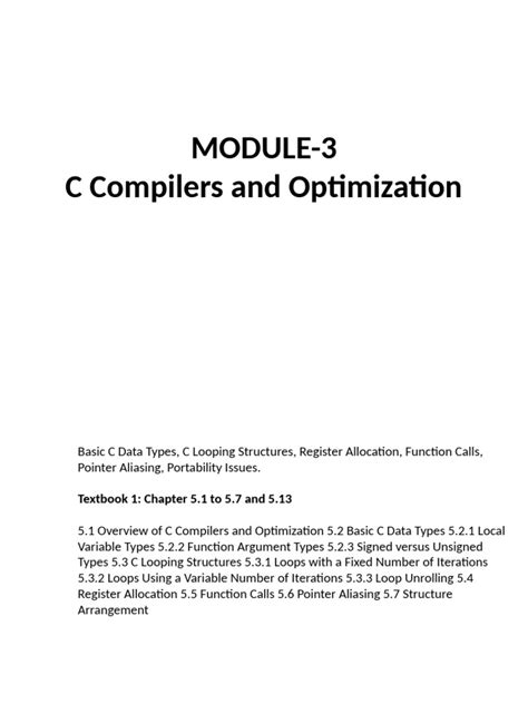 M3 Efficient C Programming Pdf