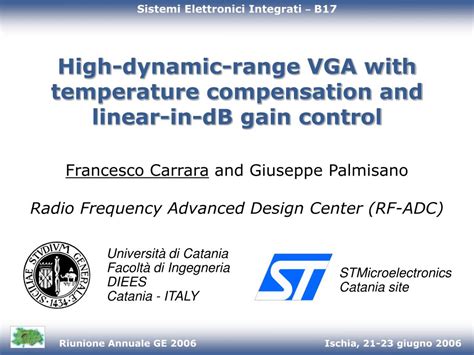 Ppt High Dynamic Range Vga With Temperature Compensation And Linear In Db Gain Control