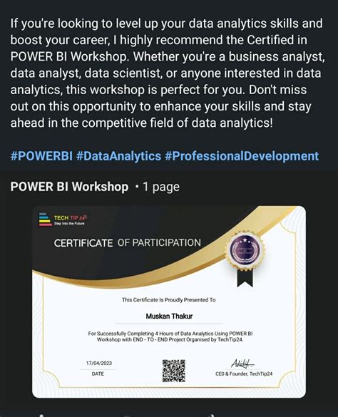 top data analytics course power bi workshop tech tip 24
