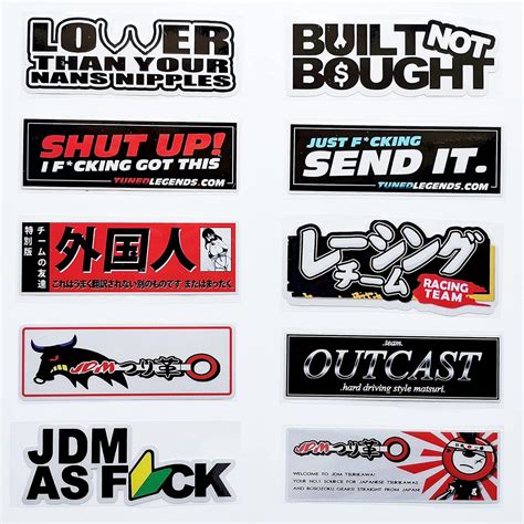 Mirosan 38pcs Jdm Decal Set Japanese Racing Car Stickers India Ubuy