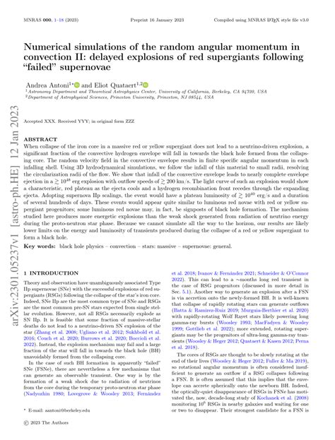 Pdf Numerical Simulations Of The Random Angular Momentum In