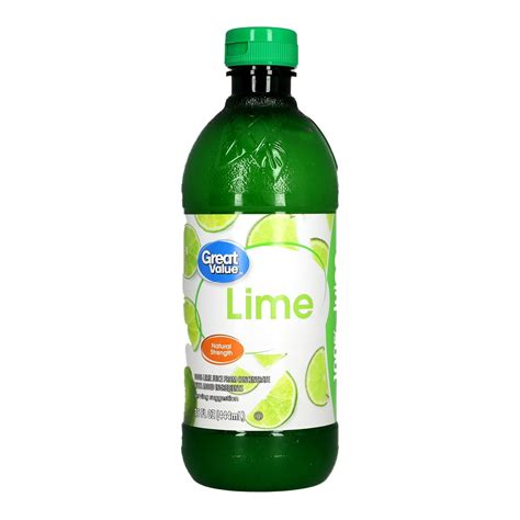 Great Value Lime 100 Juice 15 Fl Oz Walmart Business Supplies