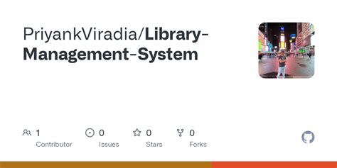 GitHub PriyankViradia Library Management System
