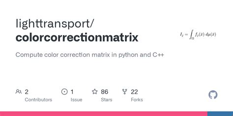 Github Lighttransportcolorcorrectionmatrix Compute Color Correction