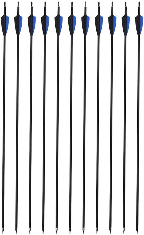Ameyxgs 30inch 12pcs Carbon Arrows Spine 500 Hunting Arrows Rubber Feather Archery Removable