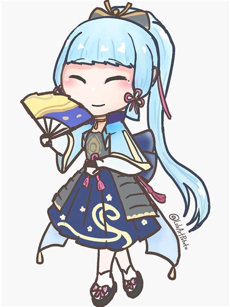 Cute Ayaka Genshin Impact Sticker Sticker For Sale By Luluartpotato