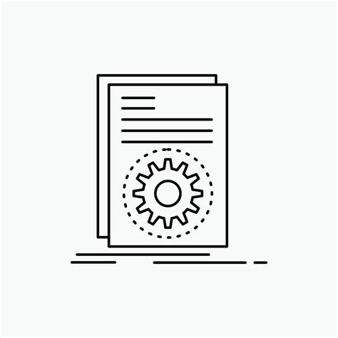 Code Executable File Running Script Line Icon Vector Isolated