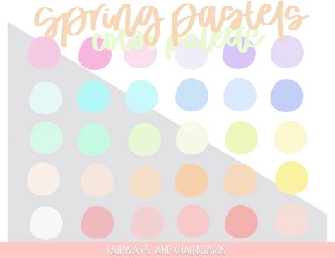Procreate Spring Pastels Color Palette Spring Color Palette Procreate Colors Procreate