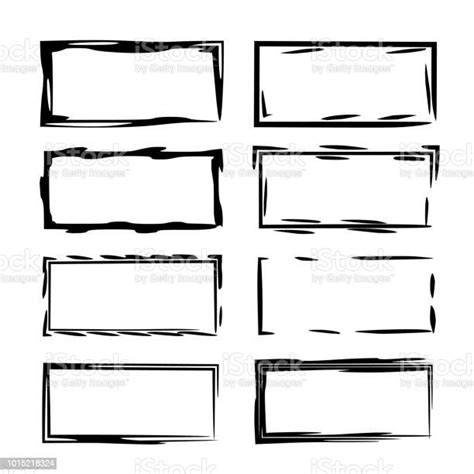 검은 사각형 Empy 그런 지 프레임의 집합입니다 벡터 일러스트입니다 0명에 대한 스톡 벡터 아트 및 기타 이미지 0명 거친 모던 양식 Istock