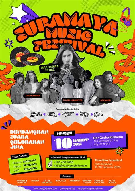 Contoh Poster Musik Gratis And Siap Edit Canva