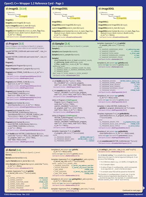 Opencl C Wrapper 12 Reference Card Pdf