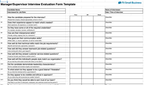 8 Free Interview Evaluation Forms 3 Scorecard Templates