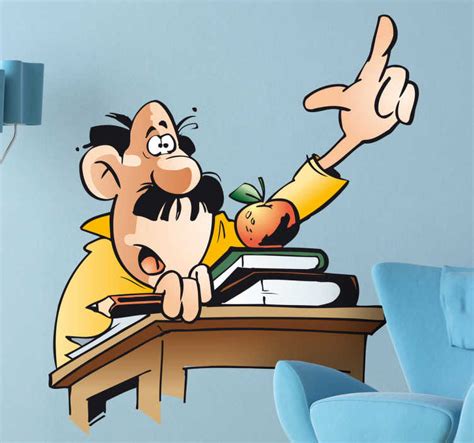 Autocolante De Desenhos Animados Aluno Com Dúvida Tenstickers