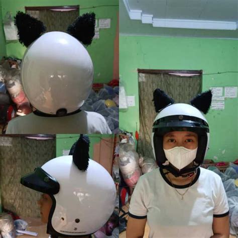 Kuping Kucing Helmaksesoris Helm Lucu Lazada Indonesia