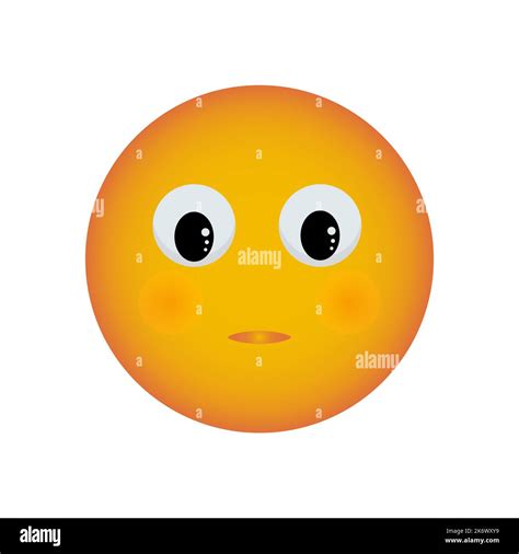 Surprised Smiley With Big Eyes Message Reaction Emoji For Social Networks Vector Smiley Stock