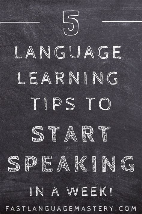 5 Language Learning Tips To Start Speaking In A Week Fast Language