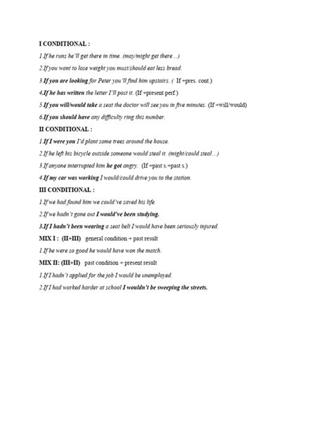 Conditional Alternatives Pdf