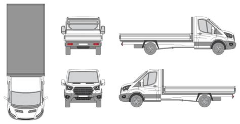Ford Transit 2024 Cargo Bed Super Long Vehicle Template Download