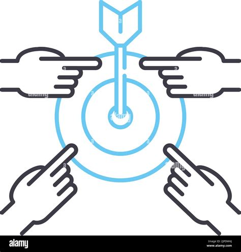 Objective Line Icon Outline Symbol Vector Illustration Concept Sign