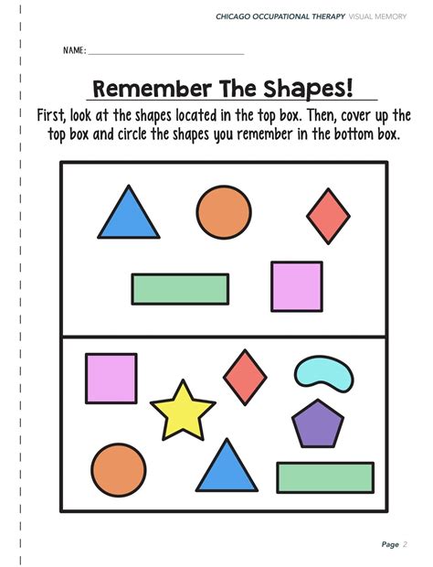 Functional Visual Perception Digital Workbook Worksheets Library