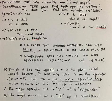 [solved] a biconditional is the major operator of group of answer course hero