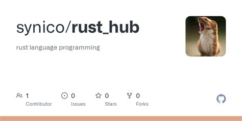 GitHub Synico Rust Hub Rust Language Programming