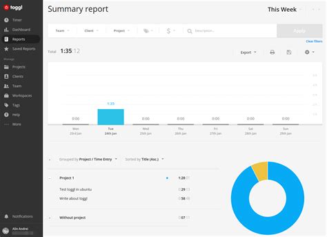 try toggl a cross platform time tracking and reporting tool ~ web upd8
