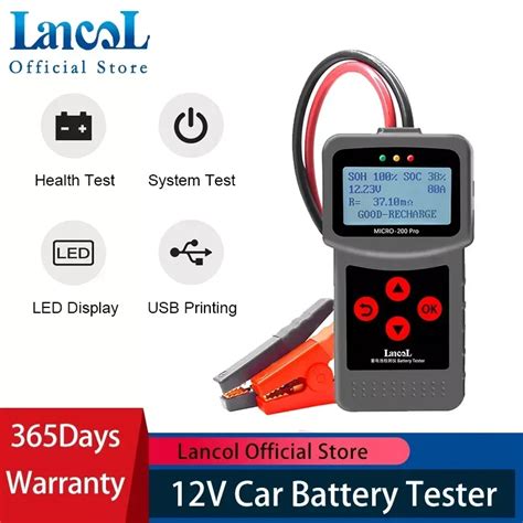 차고용 워크샵 자동차 배터리 테스터 lancol micro200pro 12v 배터리 용량 테스트 도구 wildu11