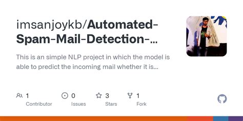 Github Imsanjoykb Automated Spam Mail Detection And Flask Deployment This Is An Simple Nlp