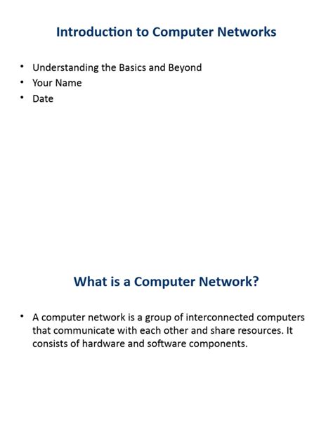 complete computer networks presentation pdf computer network
