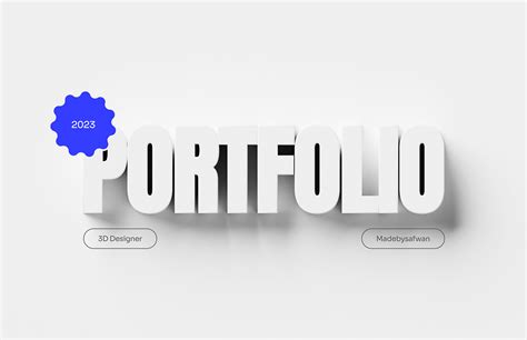 3d Designer Portfolio Madebysafwan Behance