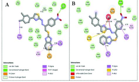 Representation Of The Protein Ligand Interaction Of Compound 4 A For