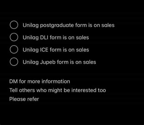 Unilag Distance Learning Part Time Form Now On Sales Education Nigeria