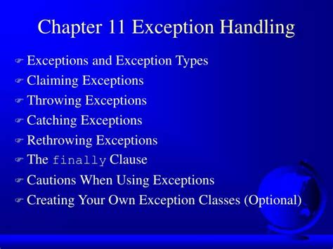 Ppt Chapter 11 Exception Handling Powerpoint Presentation Free