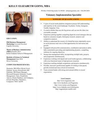 KGoins Resume 5 29 15